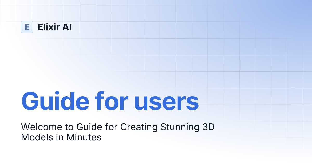Guide for users | Elixir AI