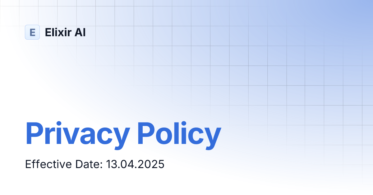 Privacy Policy | Elixir AI