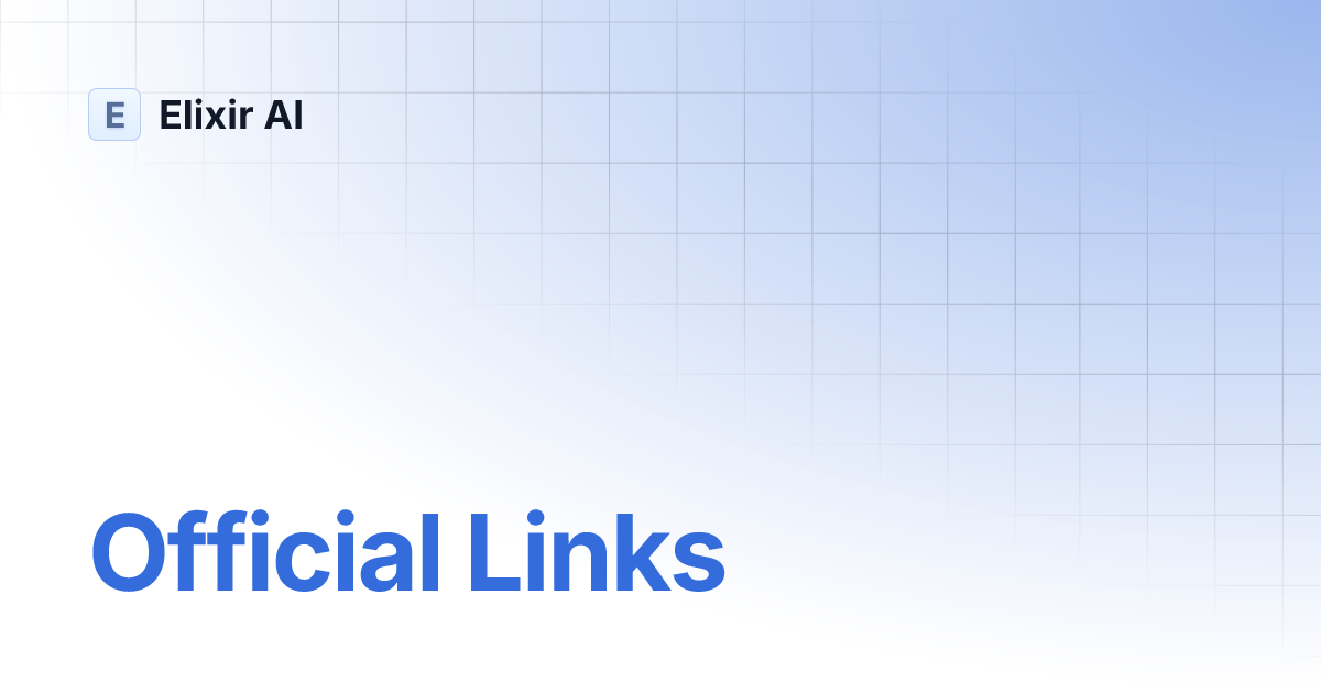 Official Links | Elixir AI