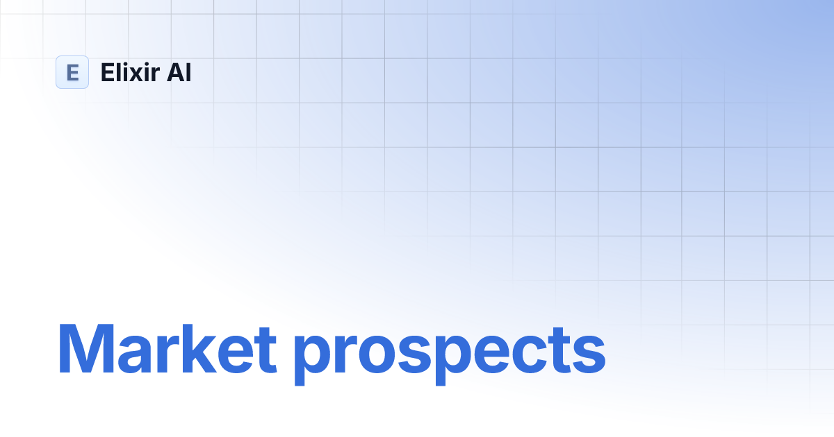 Market prospects | Elixir AI